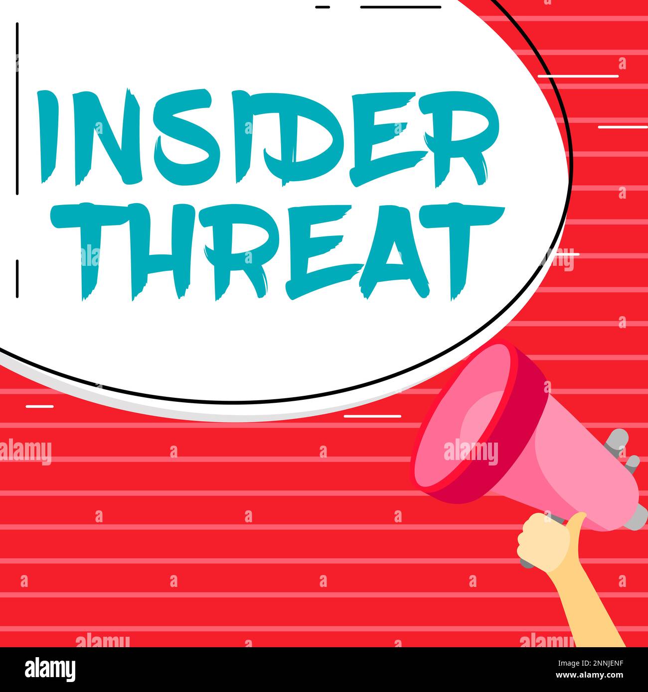 Hand writing sign Insider Threat. Word for security threat that ...