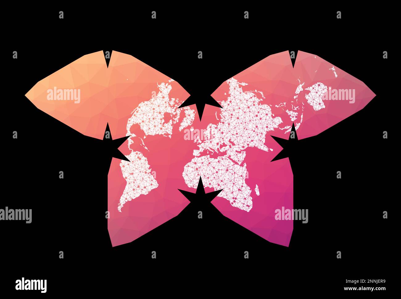 Polyhedral waterman projection hi-res stock photography and images - Alamy