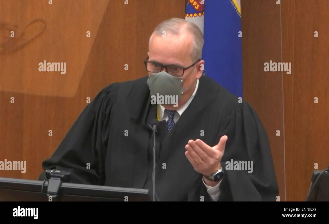 In this image from video, Hennepin County Judge PeterCahill presides ...