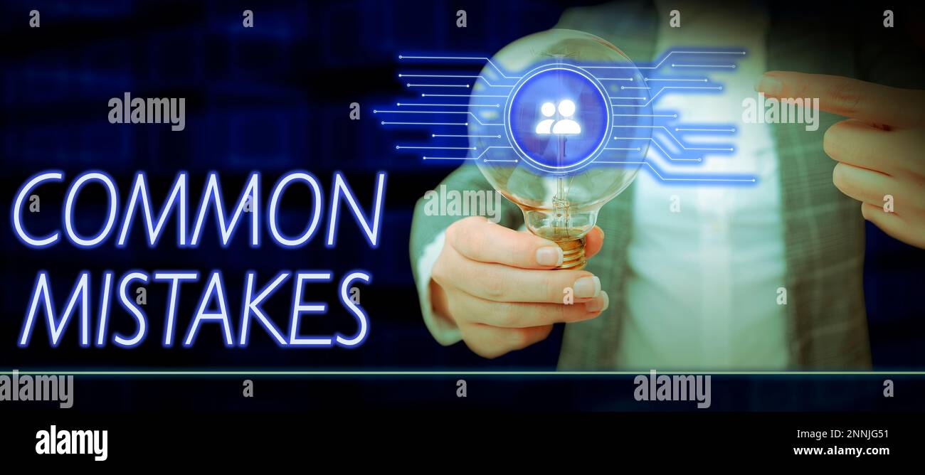 Hand writing sign Common Mistakes. Business overview actions that are ...