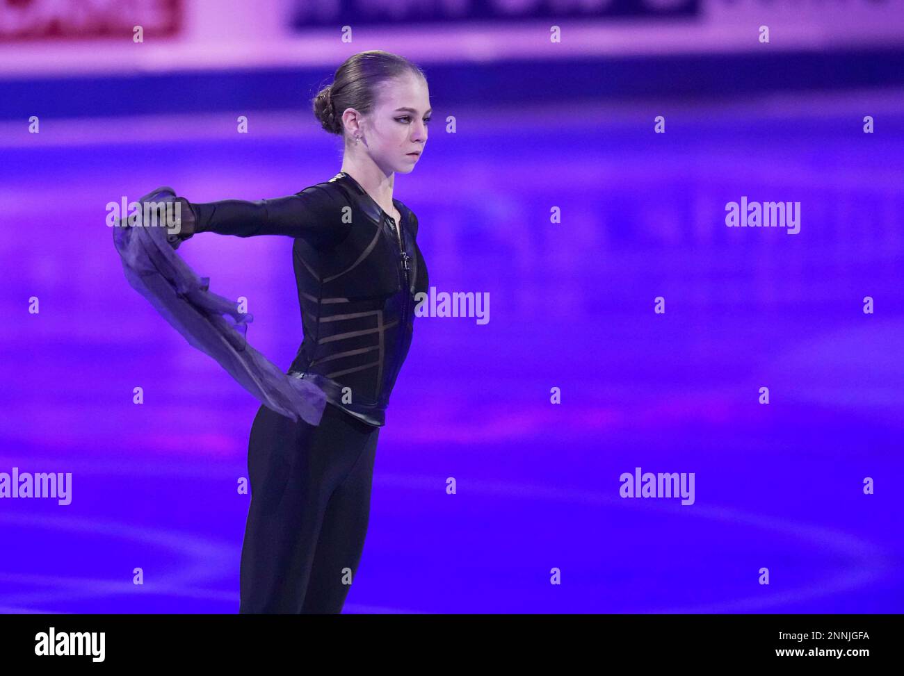 Russia's Alexandra TRUSOVA, 3rd place in Ladies, performs during the ...