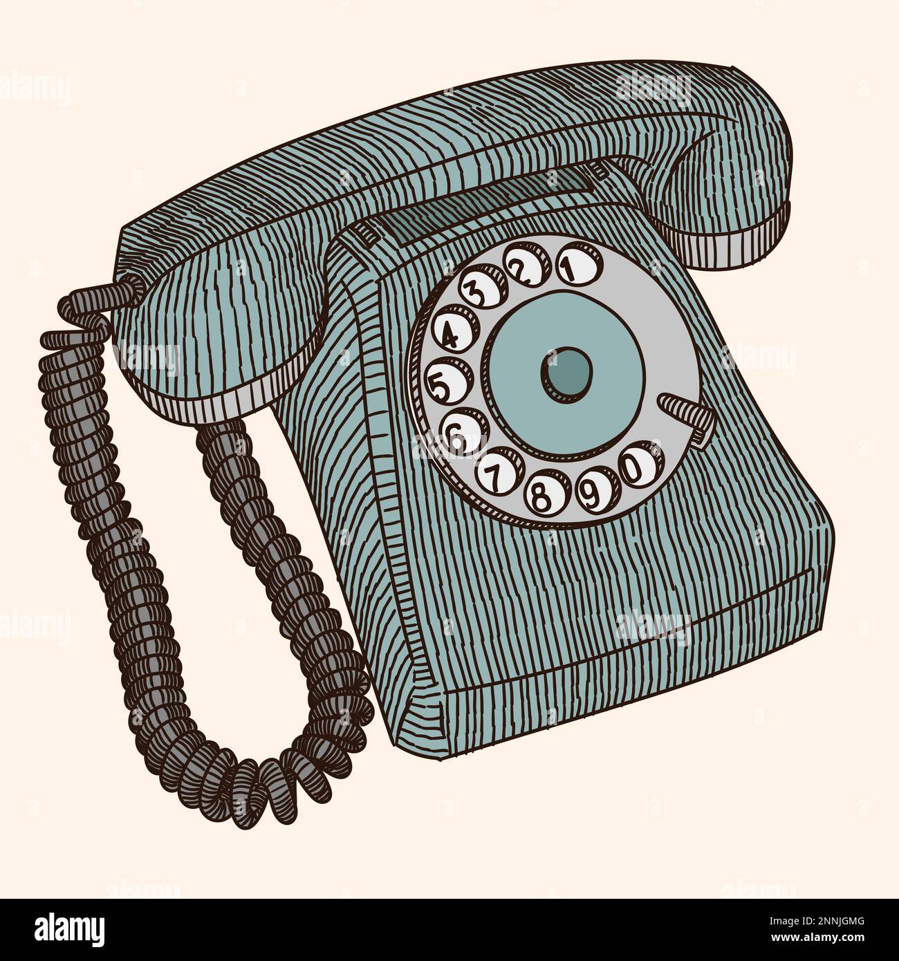 An old rotary telephone Stock Vector Image & Art - Alamy