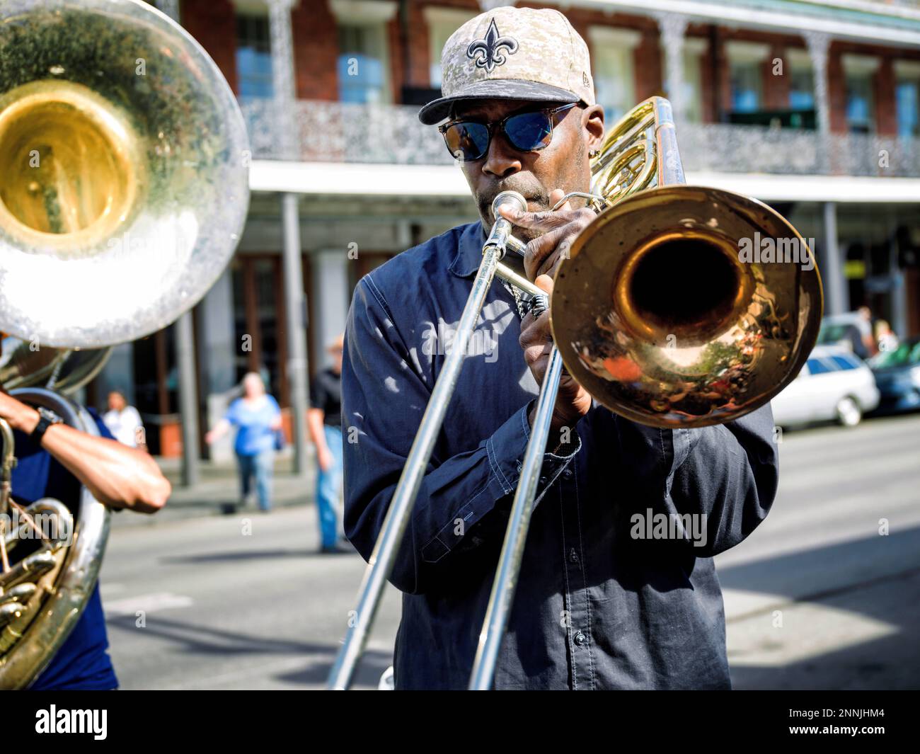 Jazz Street Performer at Cafe du Monde,famous and historic cafe for ...