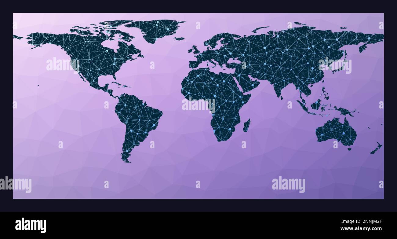 Communications network map. Equirectangular (plate carree) projection ... Communications network map. Equirectangular (plate carree) projection ...