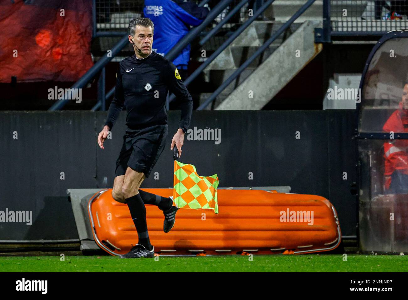 NIJMEGEN, NETHERLANDS - FEBRUARY 25: Assistant Referee Charles Schaap ...