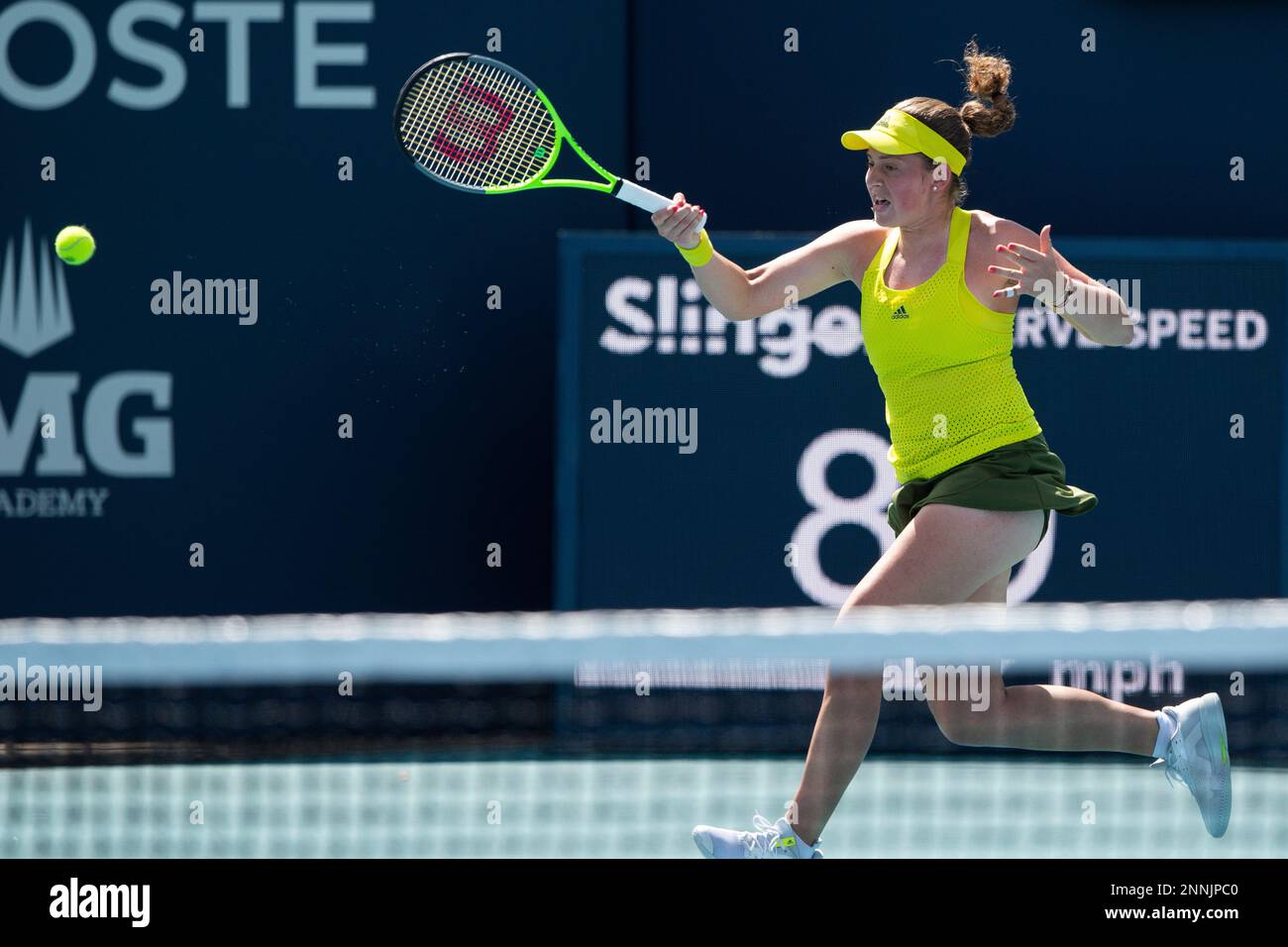 Latvia's Jeļena Ostapenko during the Miami Open tennis championship on ...