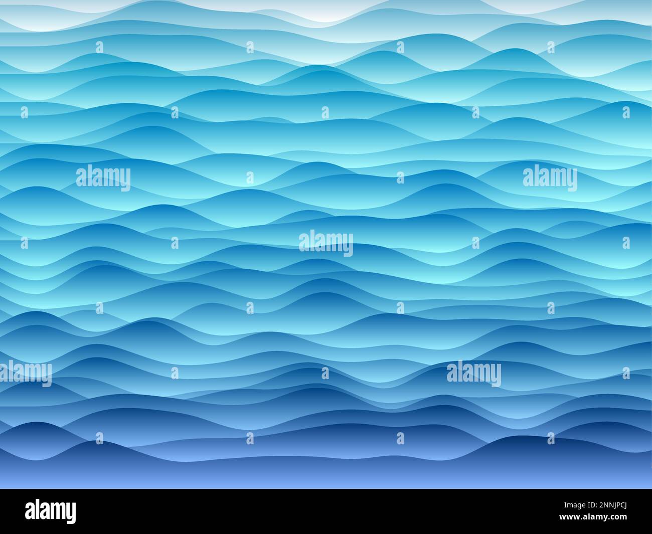 Abstract curves background. Smooth curves with gradients in light blue ...
