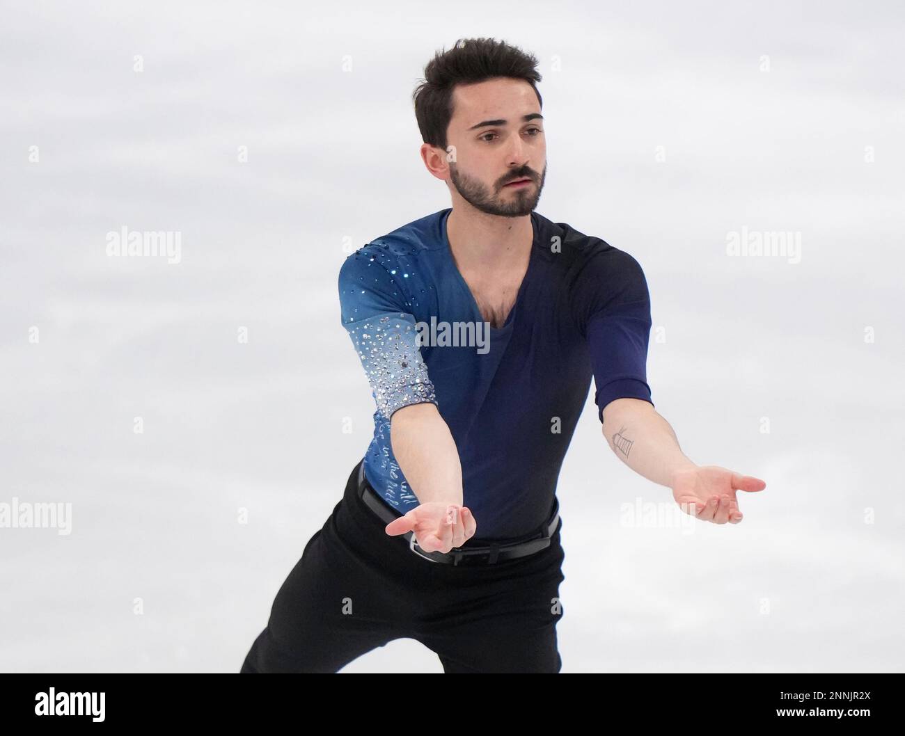 Kevin AYMOZ of France performs during men's free skating of the World ...