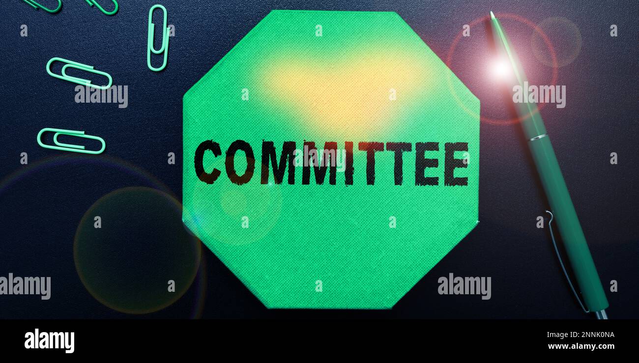 Inspiration showing sign Committee. Internet Concept Group of people ...