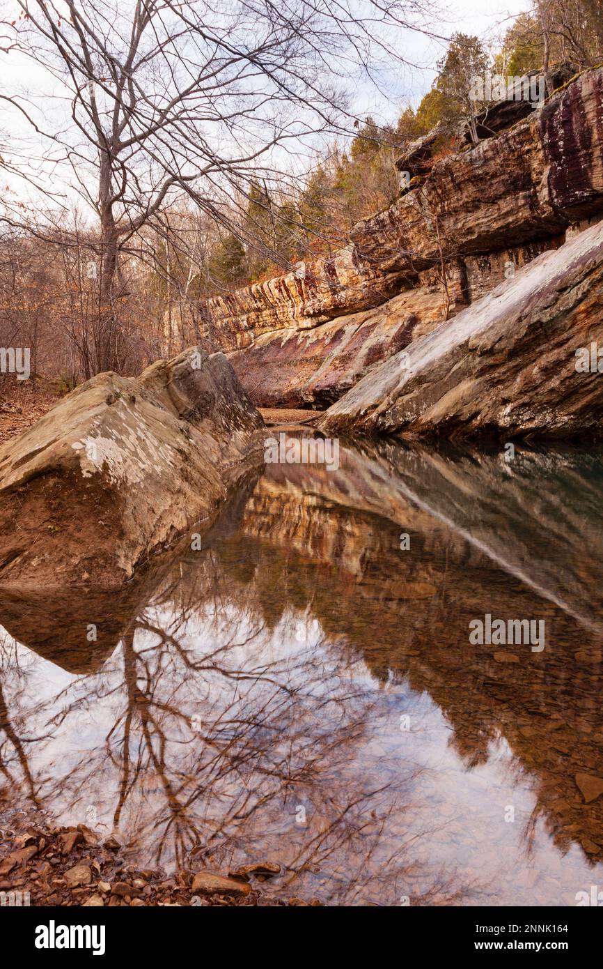 Reflection of Devil's Backbone Stock Photo - Alamy