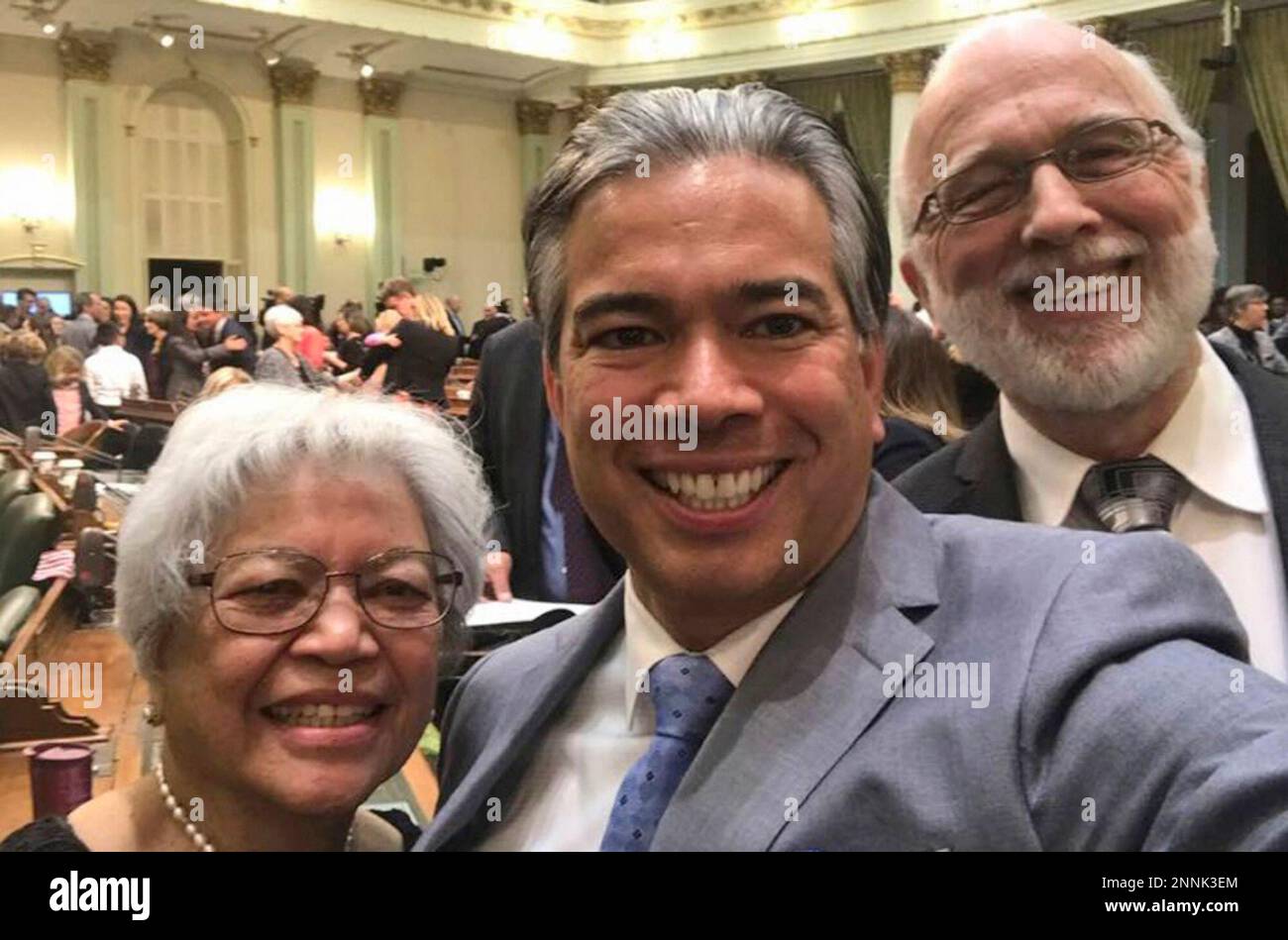 In this image provided by the Office of Assemblyman Rob Bonta, he is ...