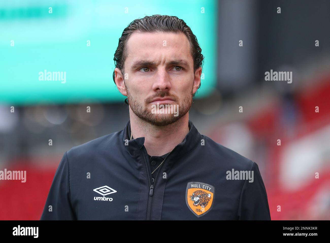 Lewis Coyle #2 of Hull City arrives ahead of the Sky Bet Championship ...