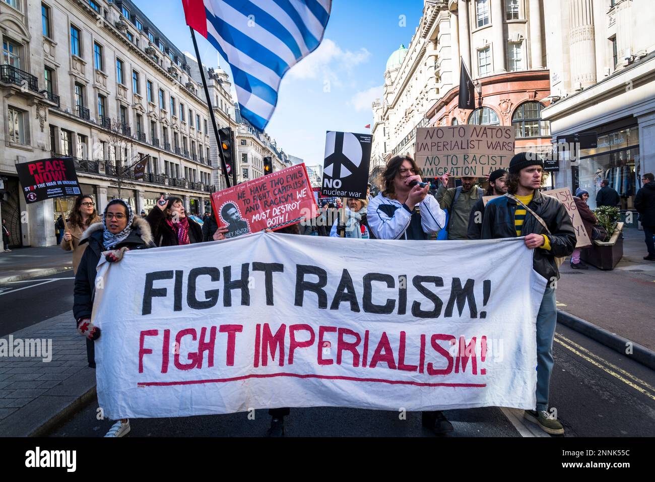 'Fight Racism, Fight Imperialism' banner, Campaign for Nuclear ...