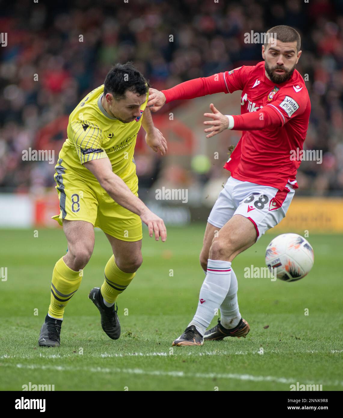 Wrexham, Wrexham County Borough, Wales. 25th February 2023. Dorking's ...