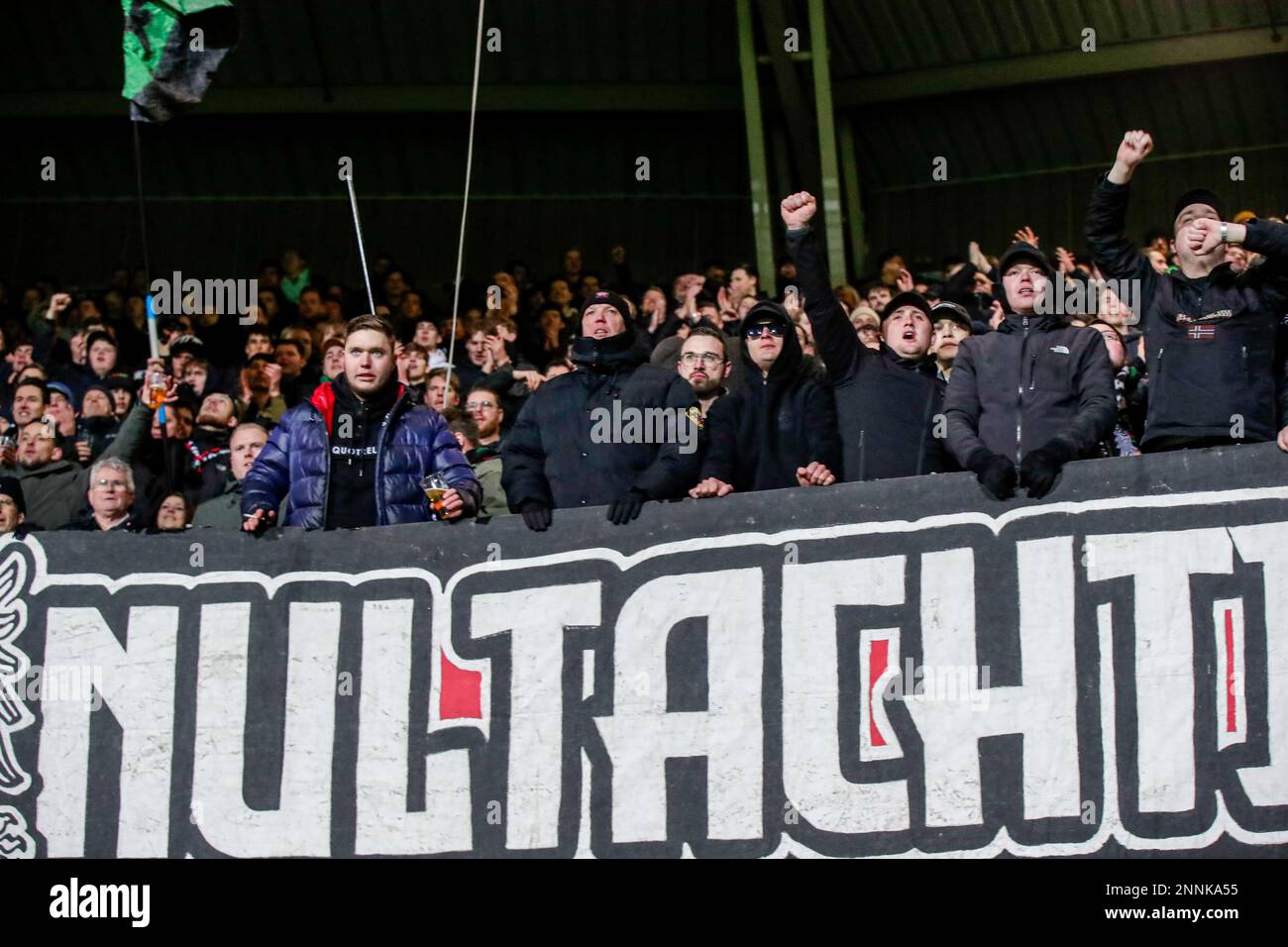 NIJMEGEN, NETHERLANDS - FEBRUARY 25: NEC supporters during the Dutch ...