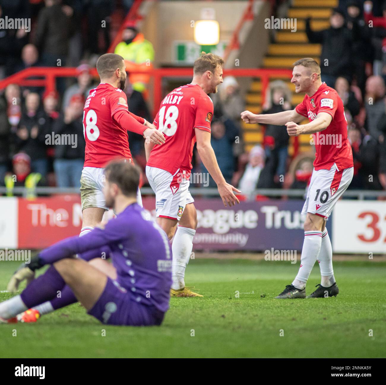 Wrexham, Wrexham County Borough, Wales. 25th February 2023. Wrexham's ...