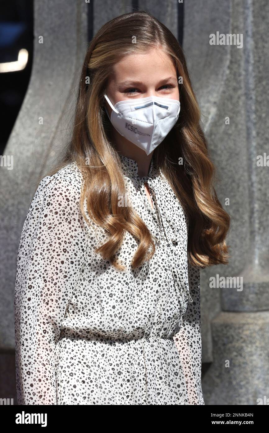 Princess Leonor arrives at the Cervantes Institute headquarters in ...