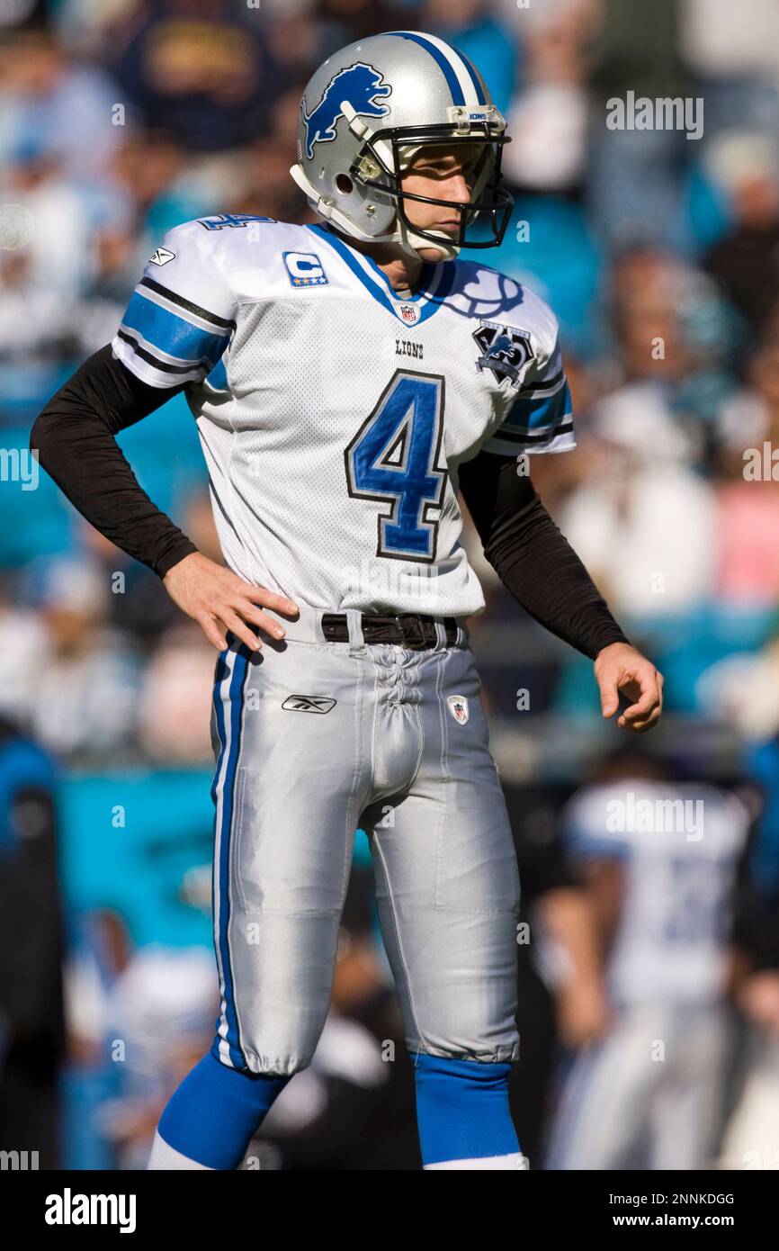 Detroit Lions PK Jason Hanson (4) during an NFL football game at Bank ...