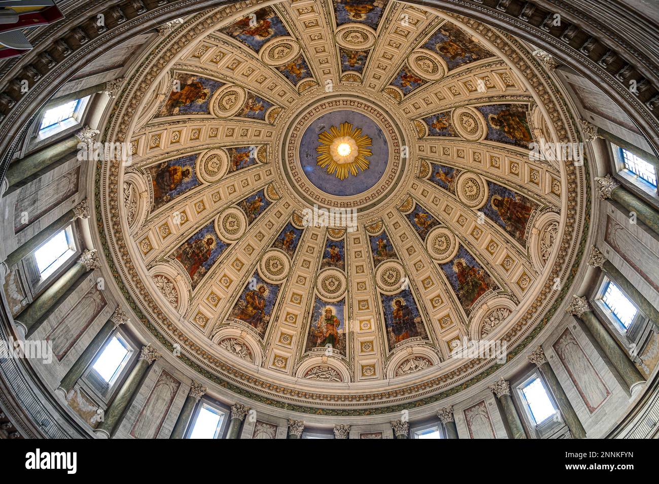 inside the cupola of Marble Church in Copenhagen, February 18, 2023 ...