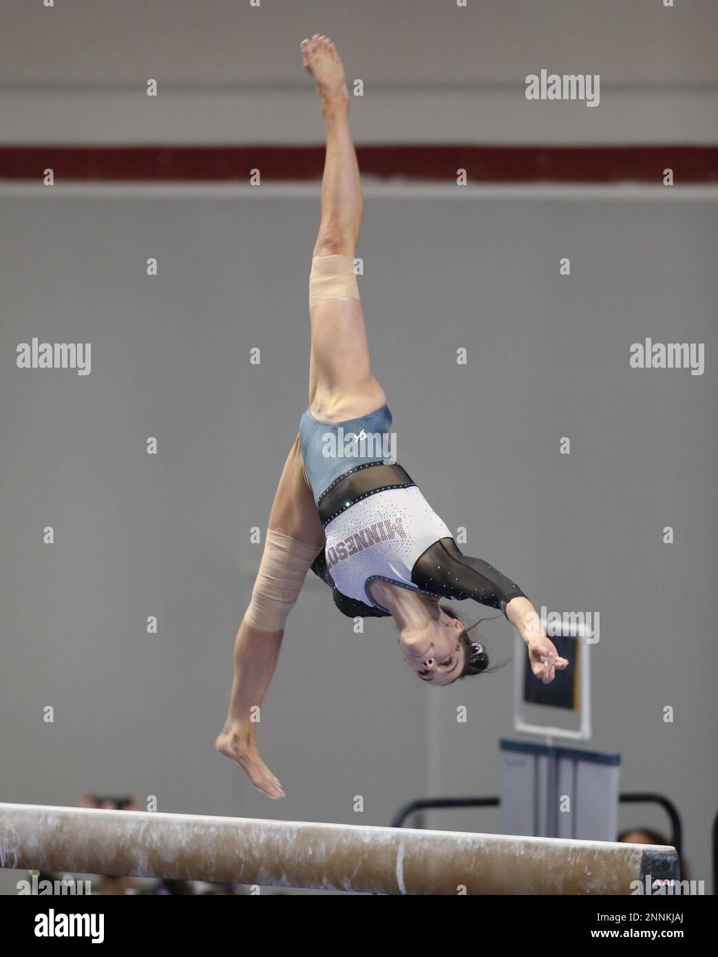 March 20, 2021: Minnesota's Mary Korlin-Downs does a flip on the balance beam during the 2021 ...