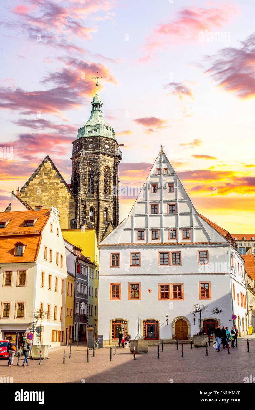 Market in Pirna, Saxony, Germany Stock Photo - Alamy