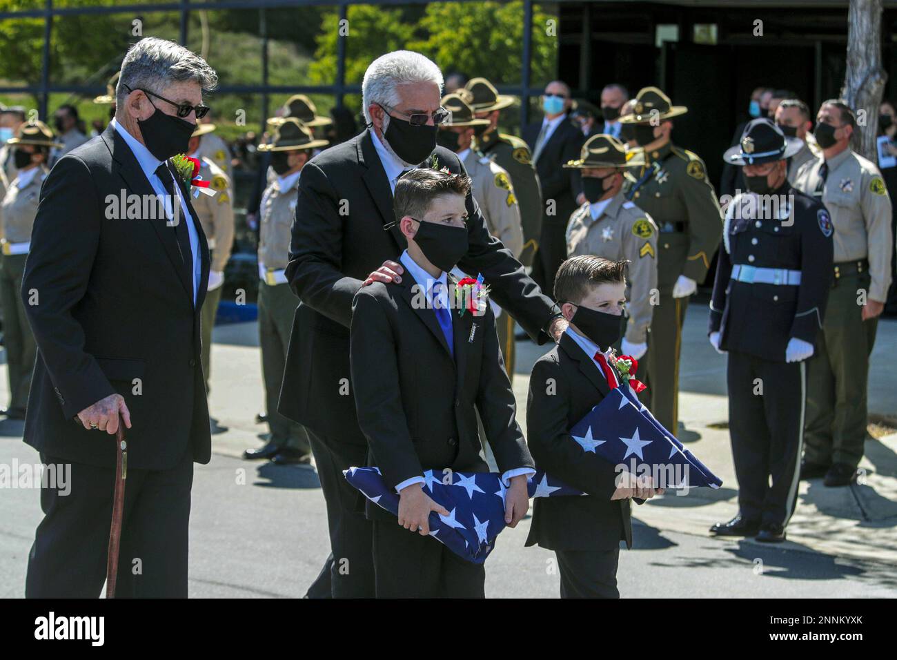David Albanese Sr., left, father, Landen Albanese, 11, son, Chris ...
