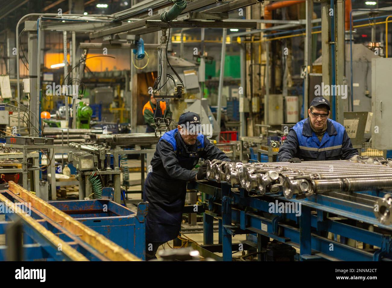Grodno, Belarus - February 15, 2023: Workers work in the workshop for ...