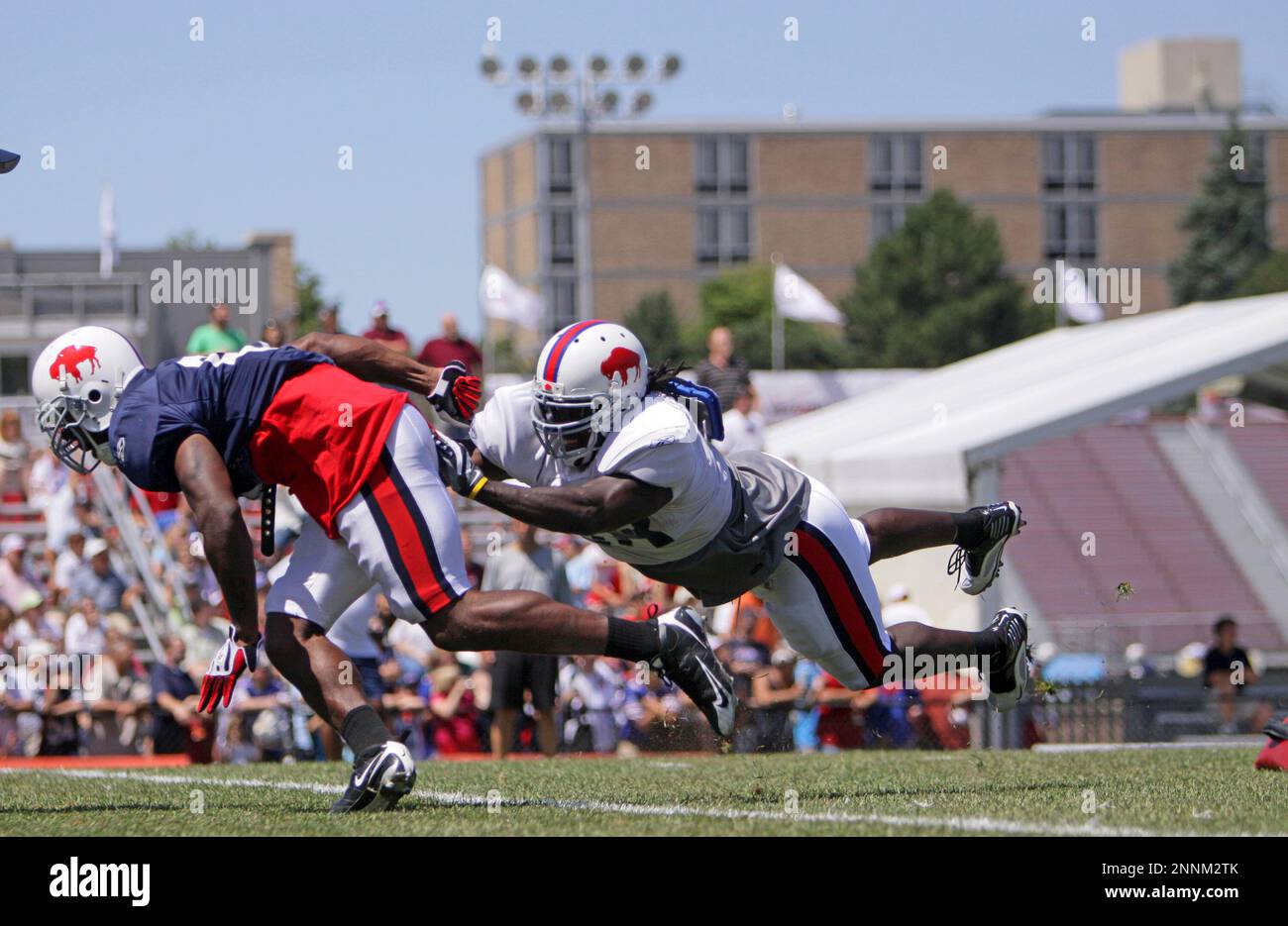 05 August 2009: Buffalo Bills linebacker Aslee Palmer (64) and Corey ...