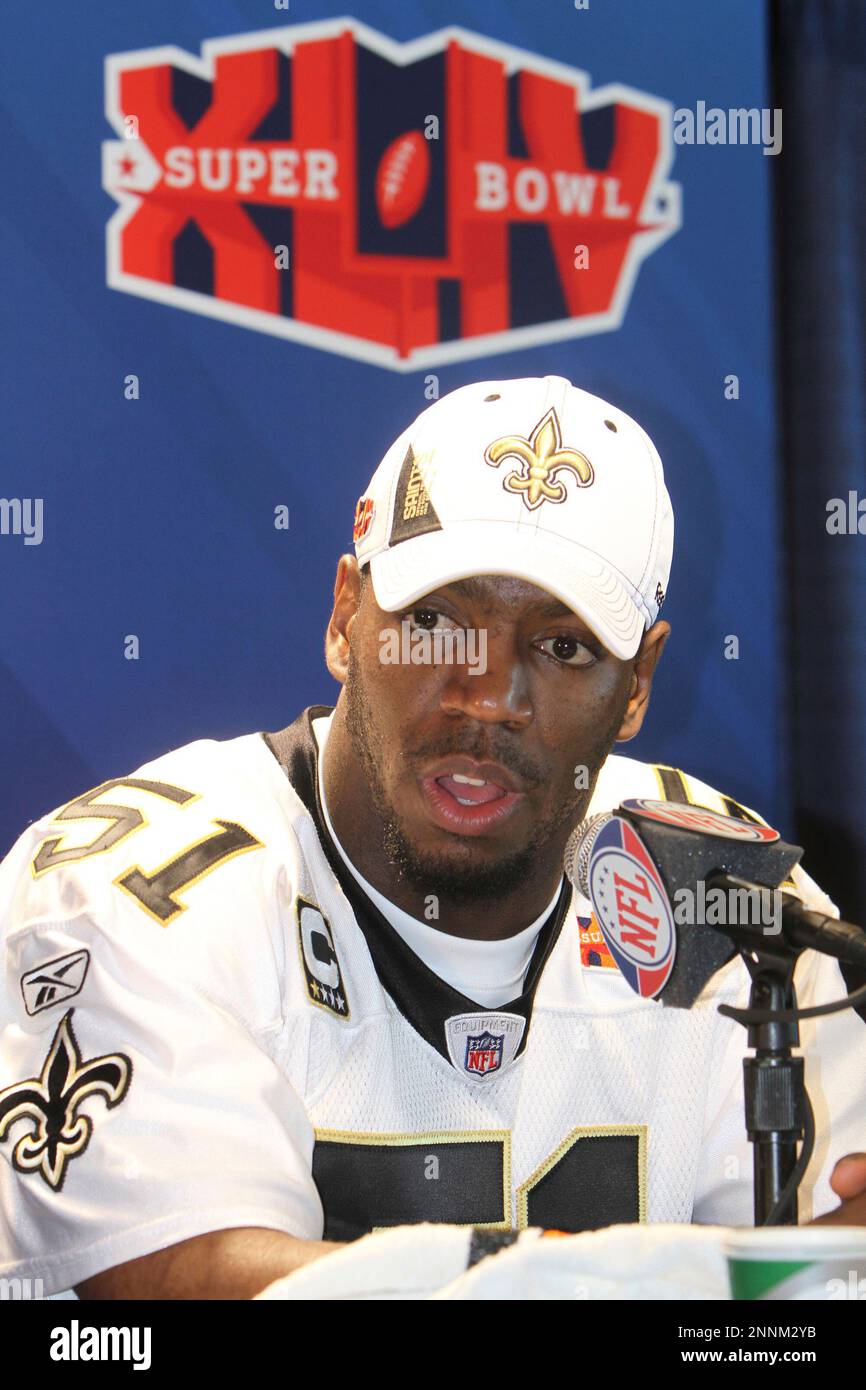 02 February 2010: New Orleans Saints linebacker Jonathan Vilma during ...