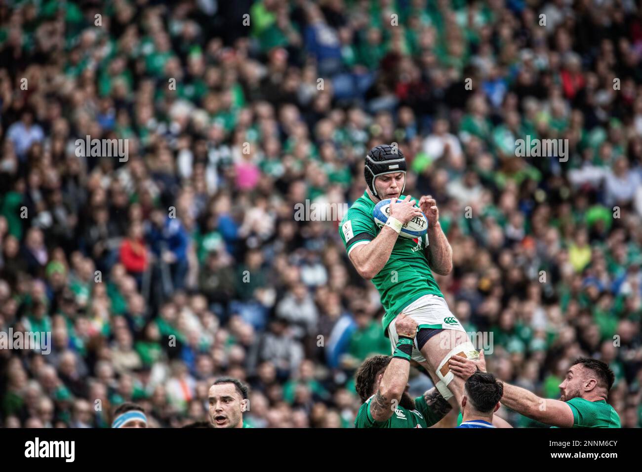 Rome, Italy. 25 Feb 2023. Ireland winning the line out. Italy vs ...