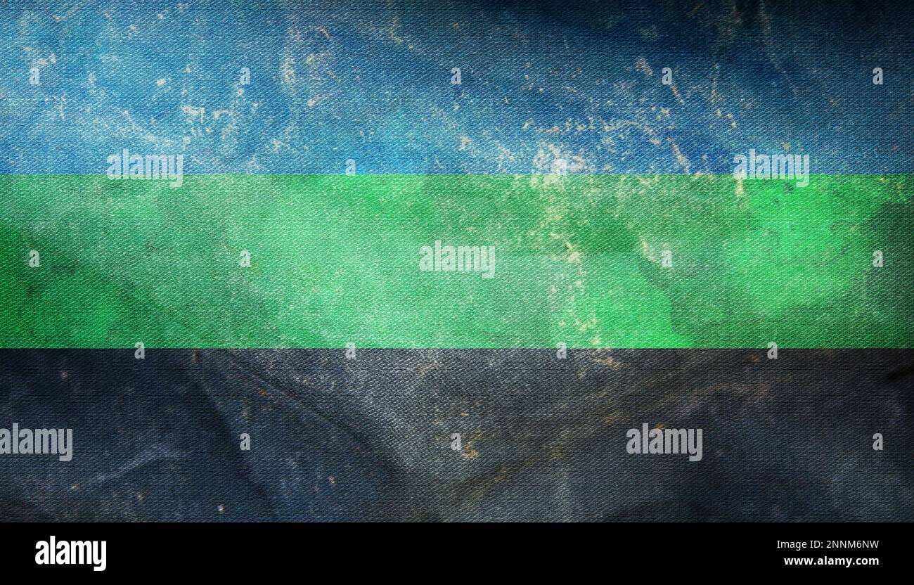 retro flag of Iranian peoples Gilaks with grunge texture. flag ...