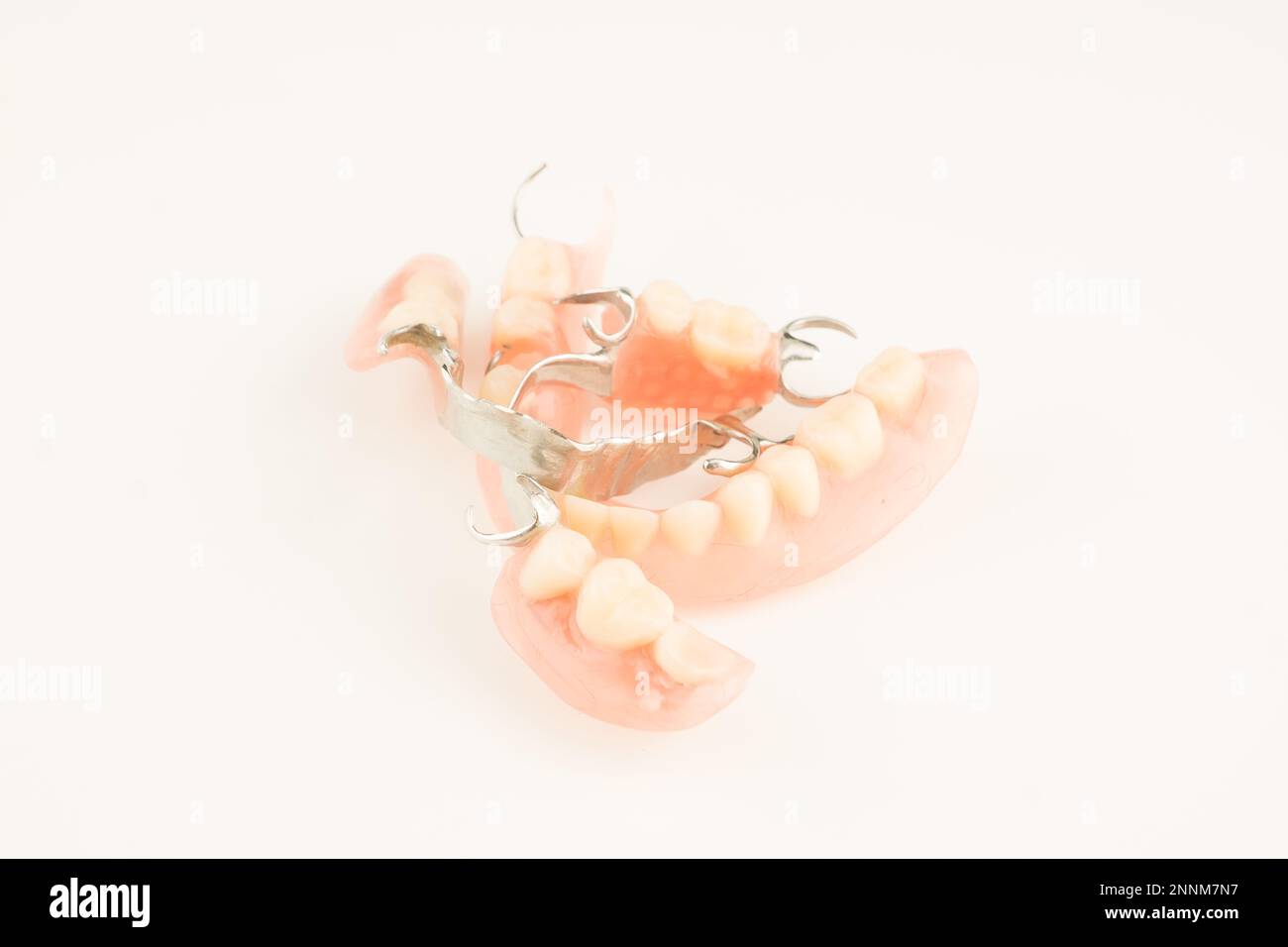 new removable dental prostheses isolated on white background Stock ...