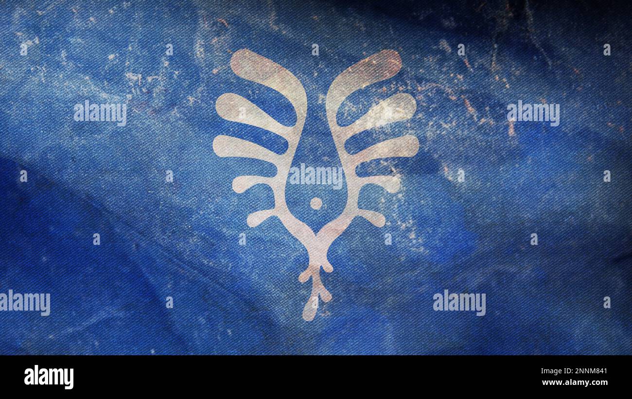 retro flag of Inuit peoples Nunavik Inuit people with grunge texture ...