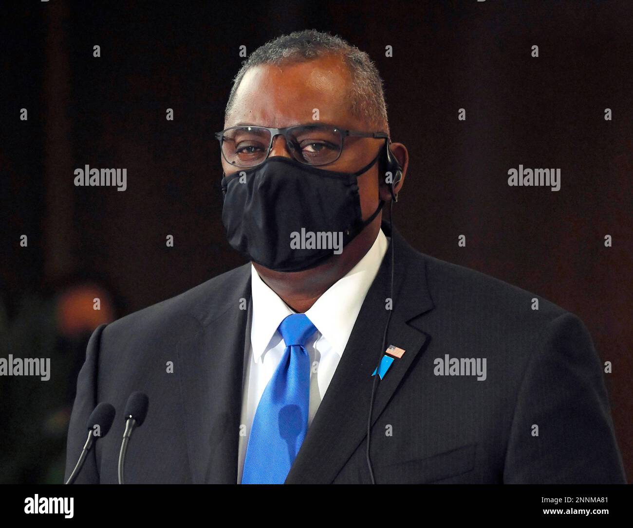 US Defense Secretary Lloyd Austin attends a joint press conference ...