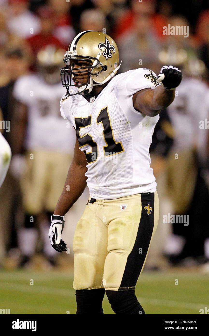 20 September 2010: New Orleans Saints linebacker Jonathan Vilma #51 ...