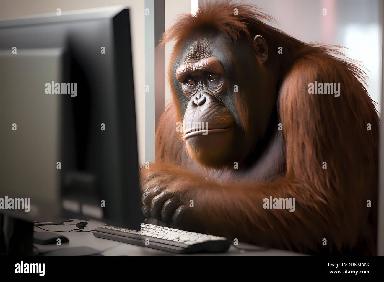 Animal computer monitor hi-res stock photography and images - Alamy