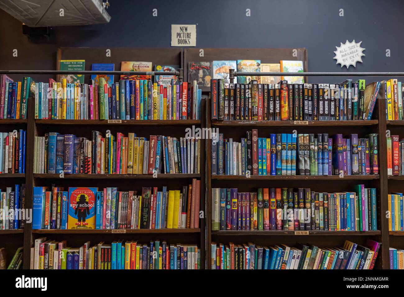 A picture of a bookshelf inside The Last Bookstore Stock Photo - Alamy