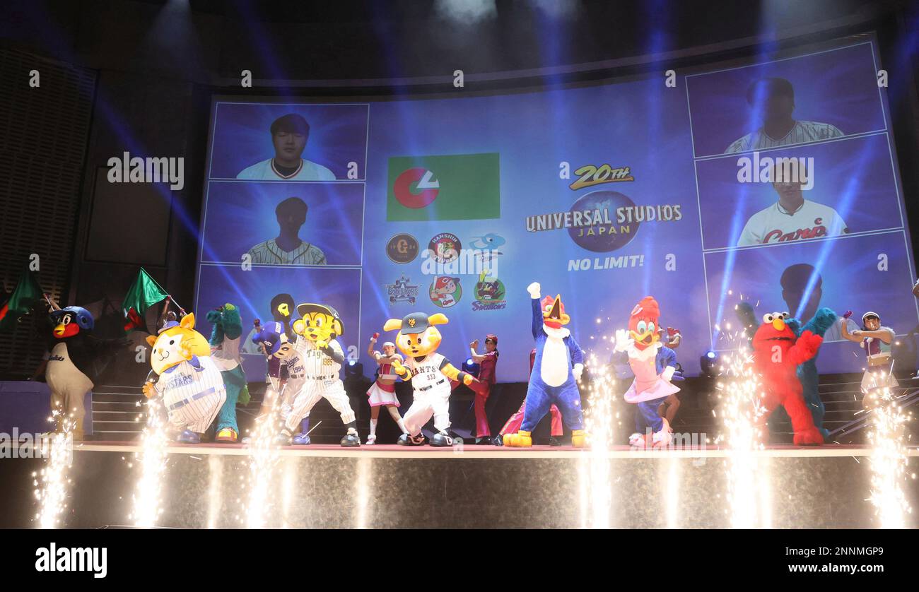 Mascots of Universal Studios Japan (USJ) and Japanese six professional ...