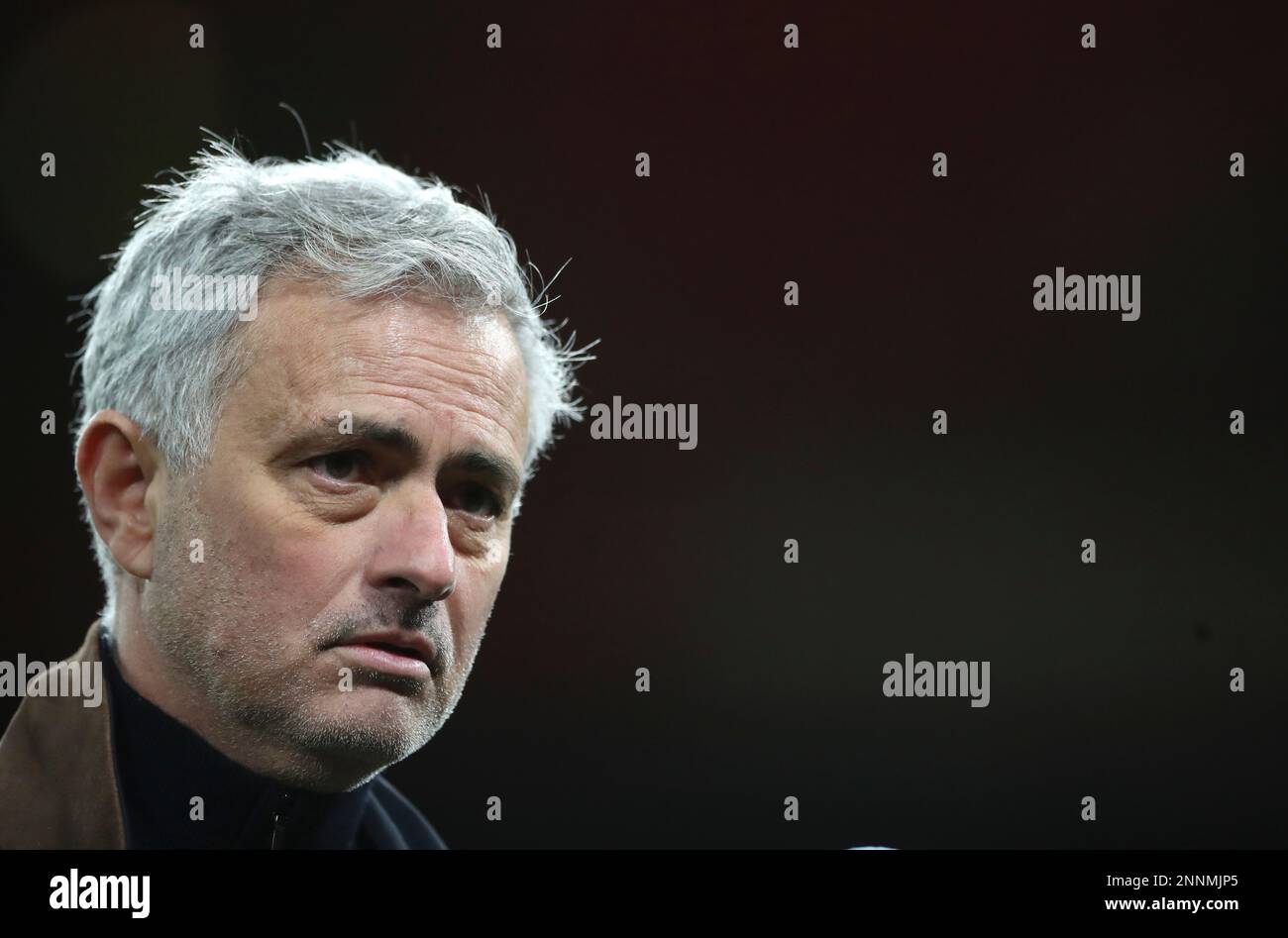 Tottenham's manager Jose Mourinho appears to media after the English ...