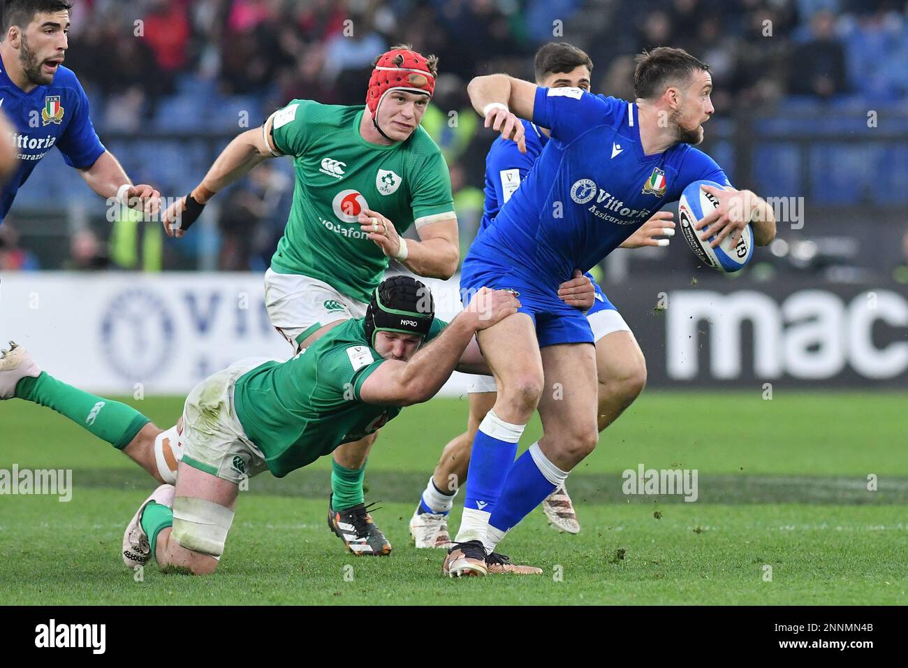 Rome, Italy. 25th Feb 2023. Edoardo Padovani of Italy during 6 Nations ...