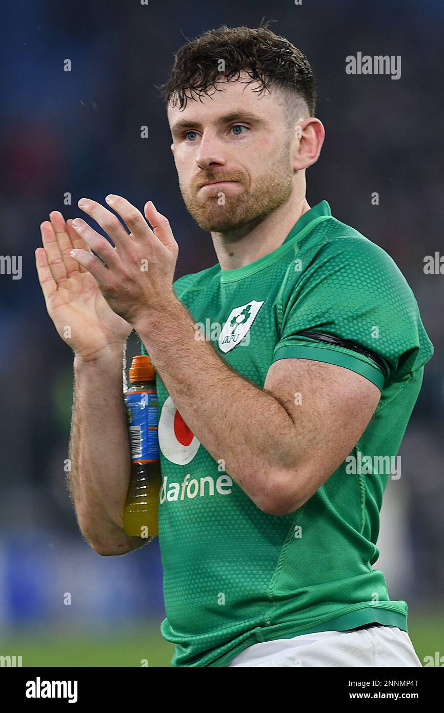 Rome, Italy. 25th Feb 2023. Hugo Keenan of Ireland during 6 Nations ...