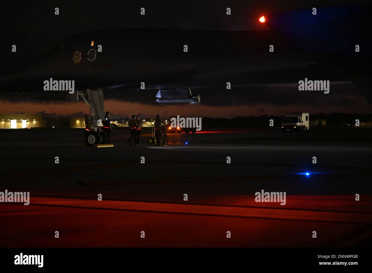 U.S. Airmen from the 34th Expeditionary Bomb Squadron prepare to ...