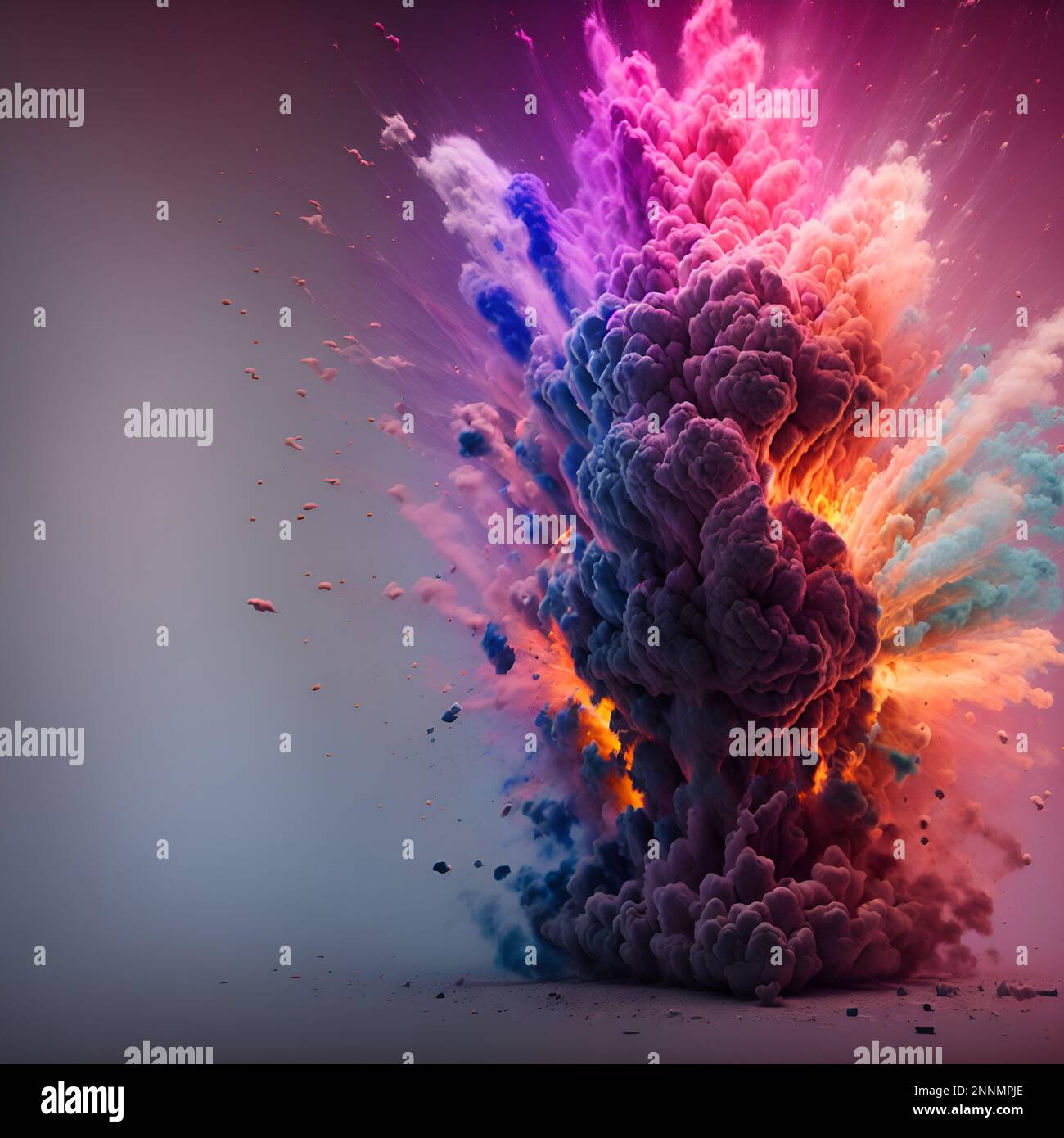 Vibrant Neon Smoke Explosion Captured in Stunning Display. Experience ...
