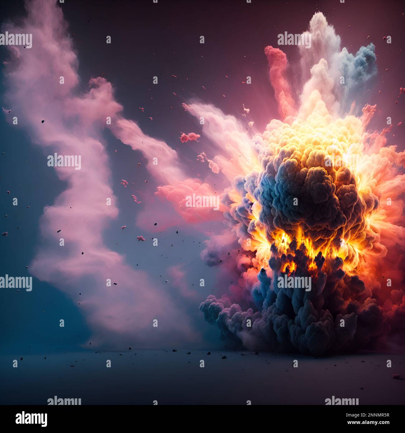 Vibrant Neon Smoke Explosion Captured in Stunning Display. Experience ...