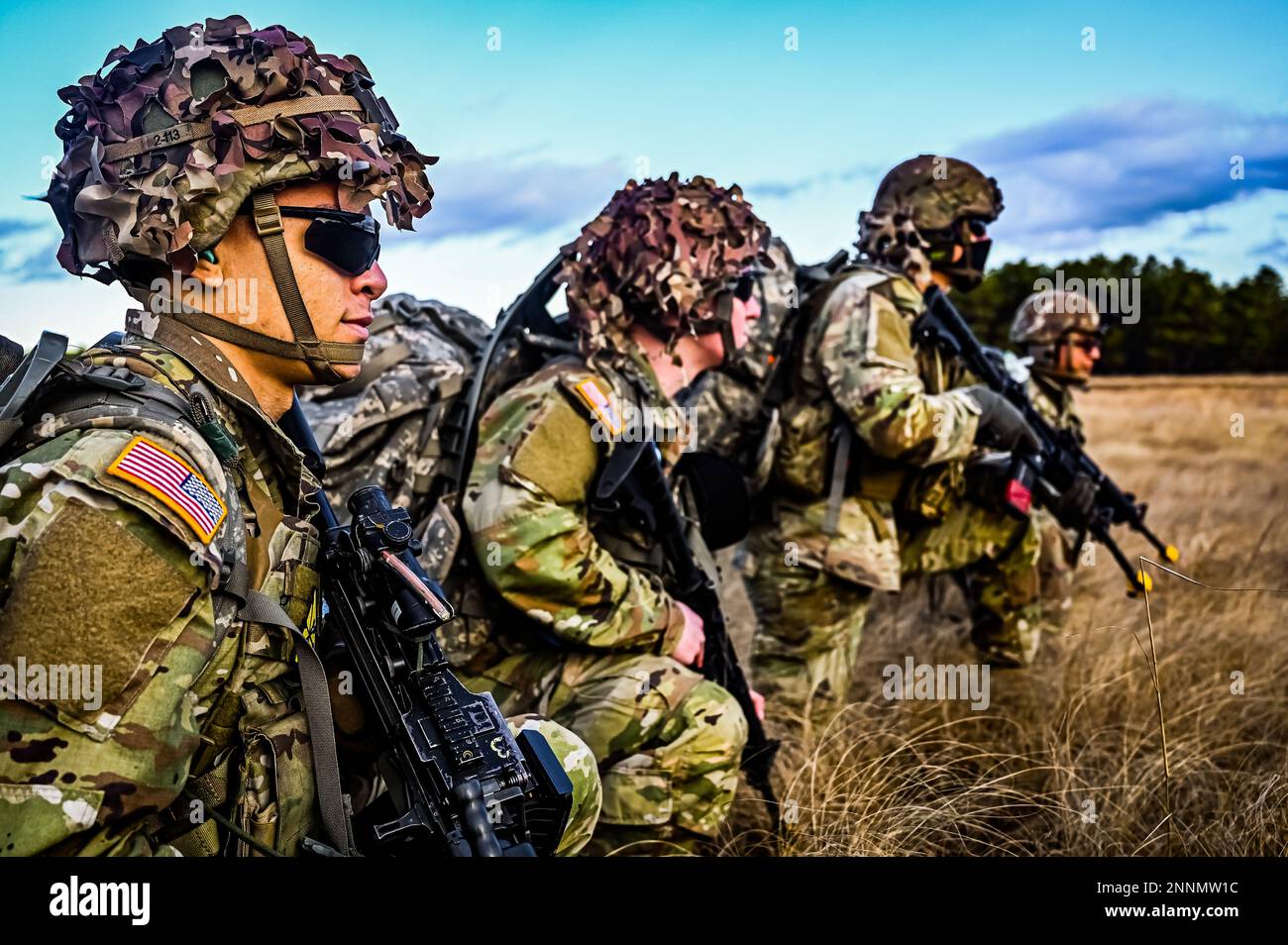 U.S. Army Soldiers assigned to the First Army Division, participate in ...