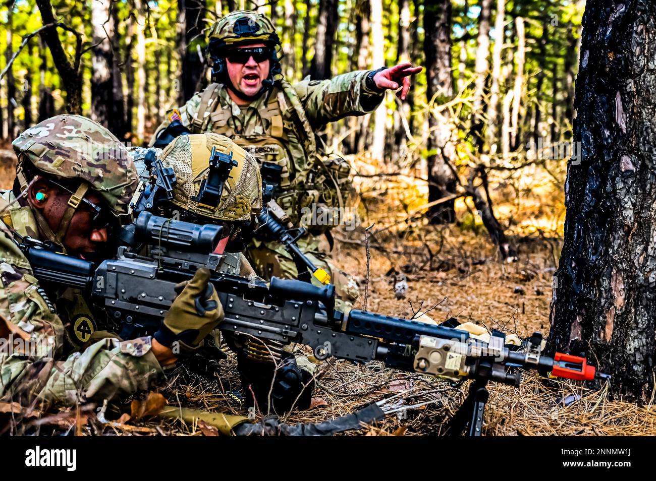 U.S. Army Soldiers assigned to the First Army Division, participate in ...