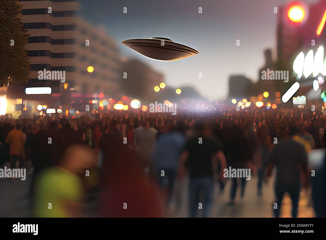 Spacecraft flying over city hi-res stock photography and images - Alamy