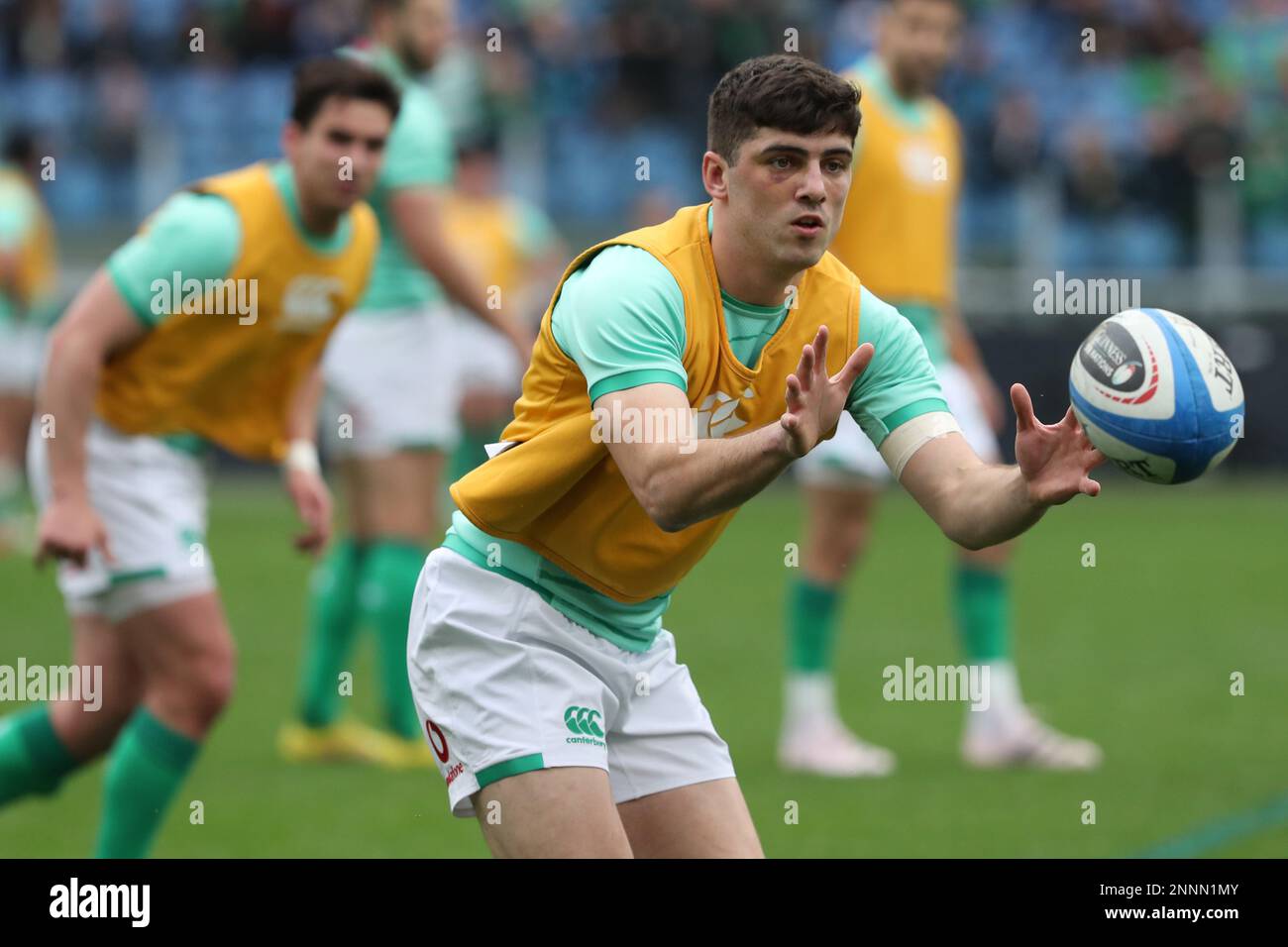 Rome, . 25th Feb, 2023. Rome, Italy 25.02.2023: DAN SHEEHAN (IRL) during warm-up before the ...