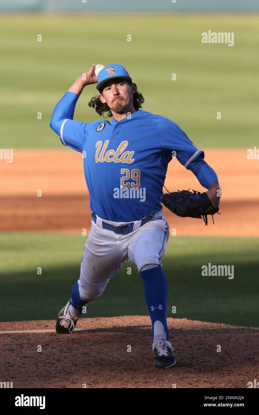 Michael Townsend (29) of the UCLA Bruins pitches against the Cal State ...