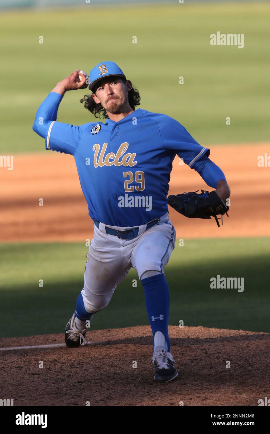 Michael Townsend (29) of the UCLA Bruins pitches against the Cal State ...
